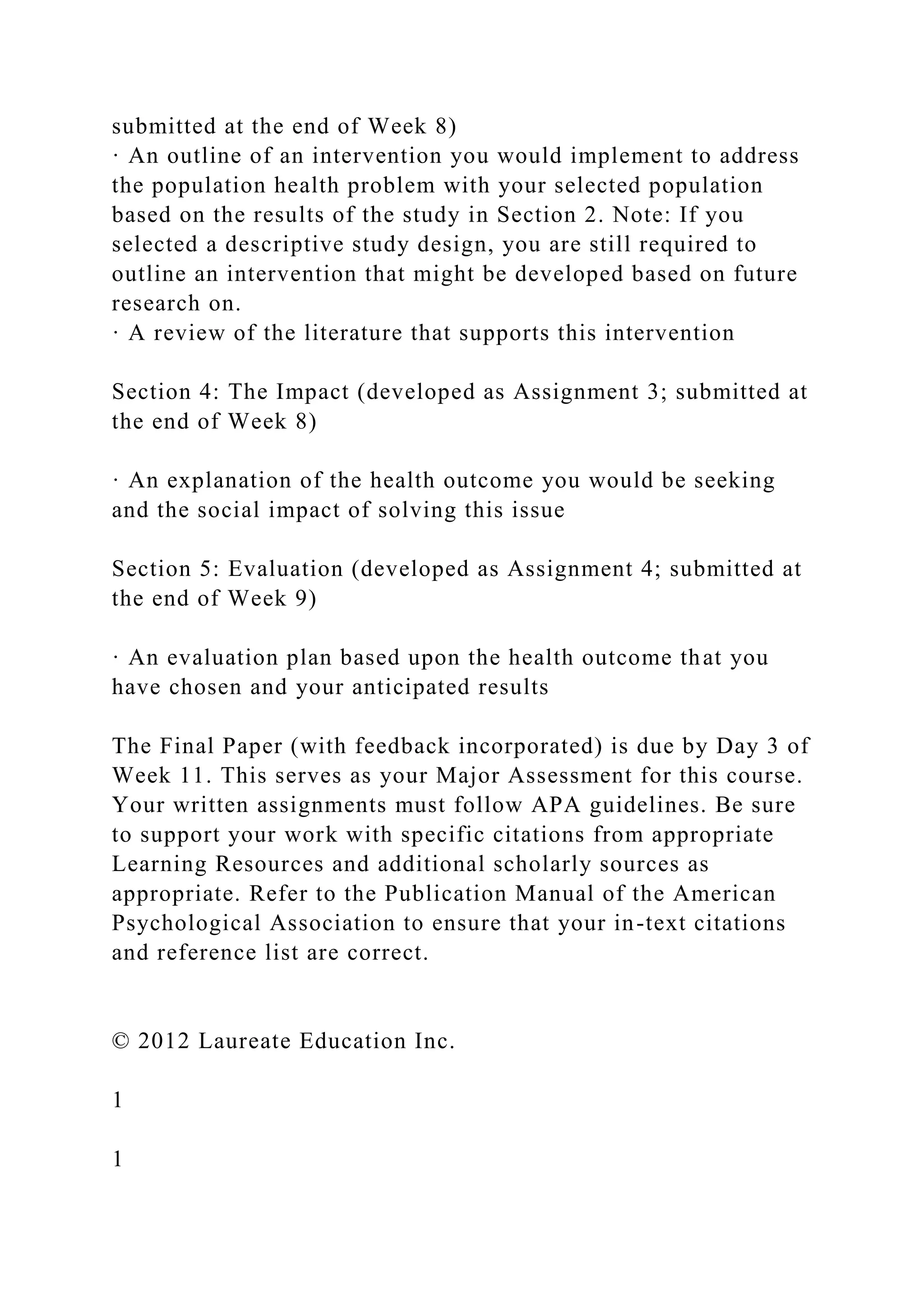 NURS 8310 Epidemiology and Population HealthMajor Assessment Ov.docx