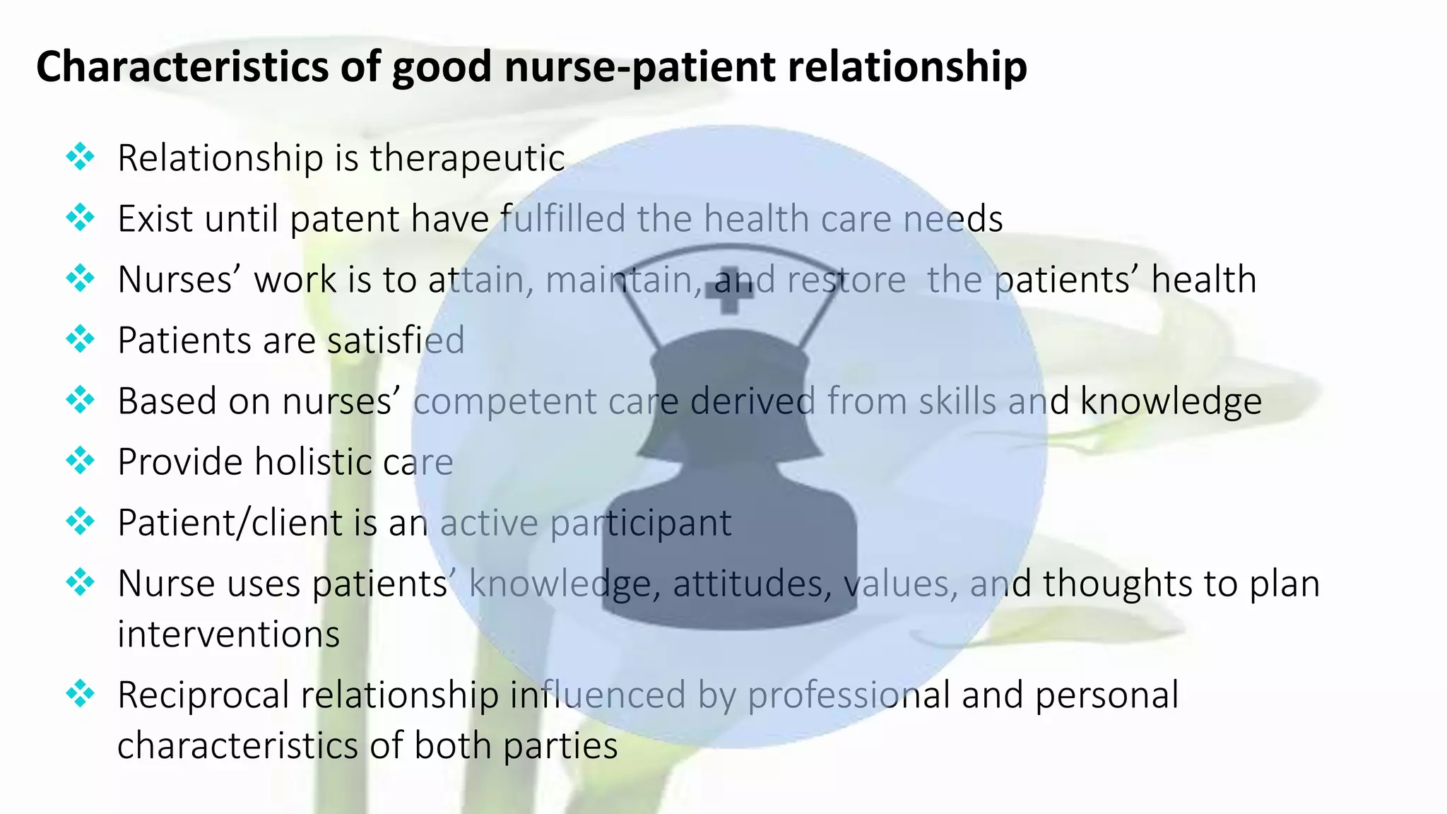 Nurse patient relationship. | PPTX