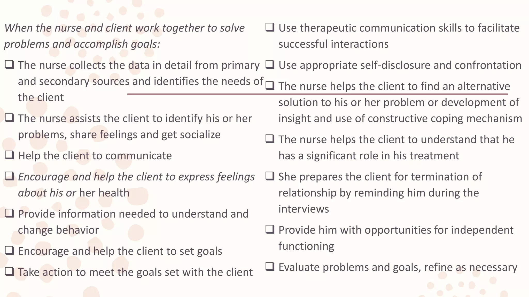 Nurse patient relationship | PPTX