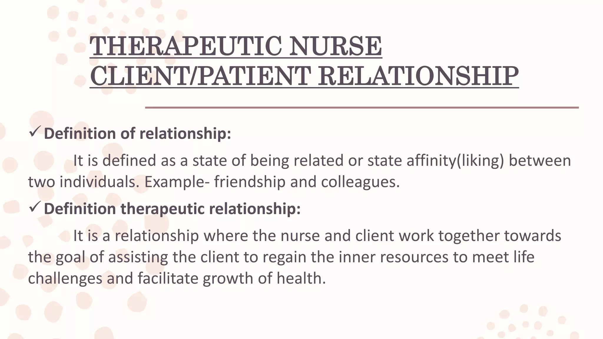 Nurse patient relationship | PPTX