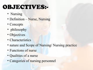 Nursing Definition – Nurse, Nursing Concepts,philosophy, Objectives ...