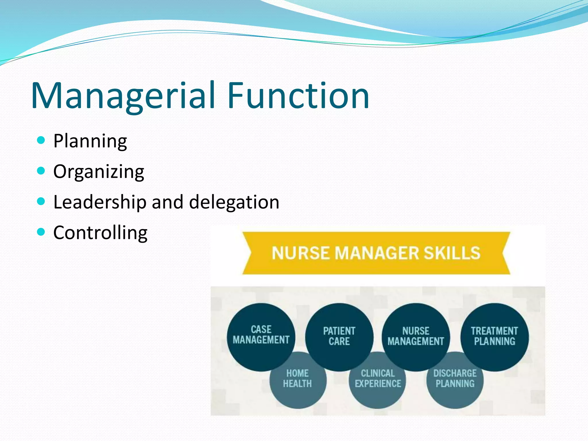 Nurse as manager | PPTX