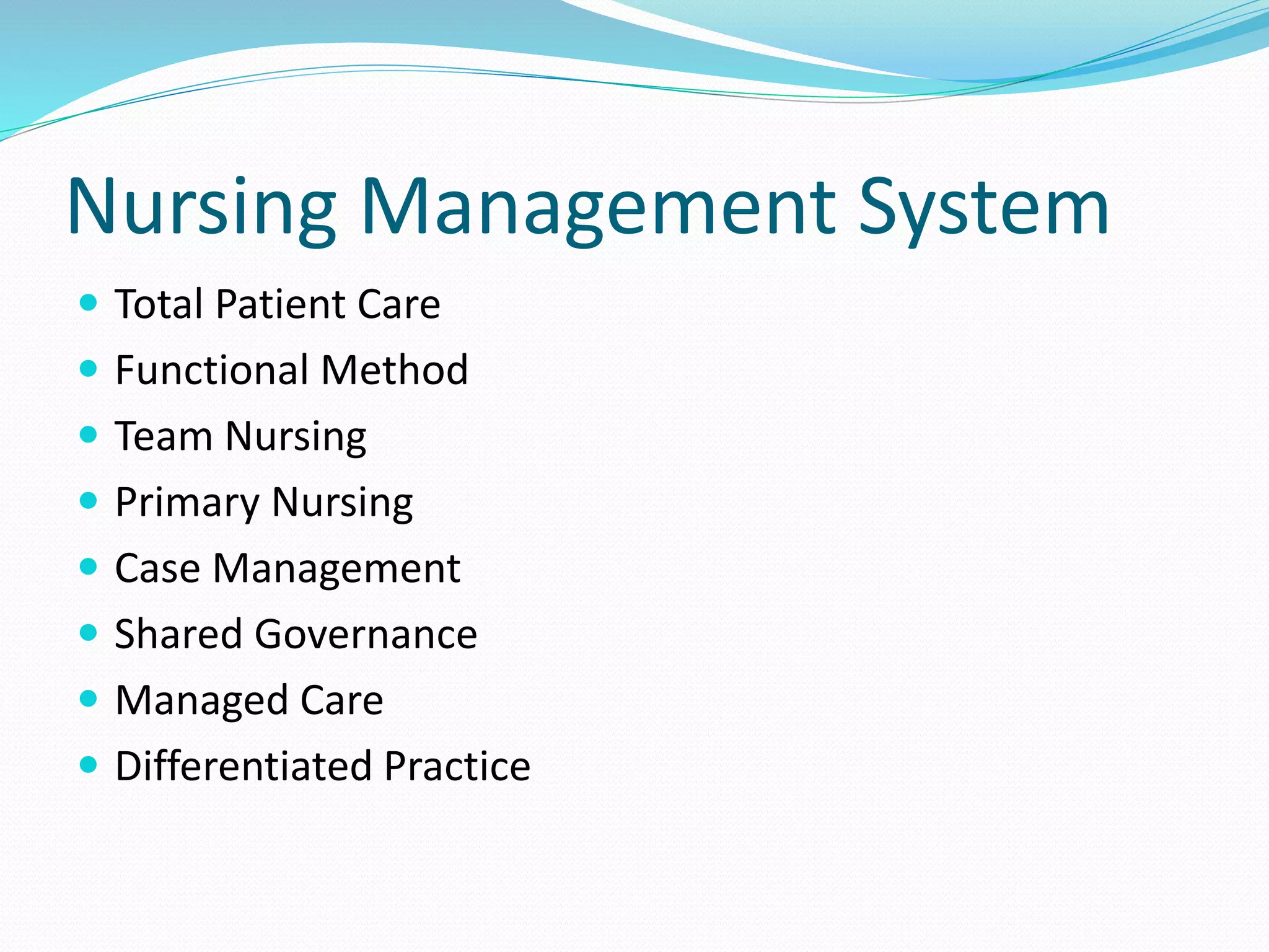 Nurse as manager | PPTX