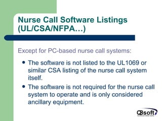 Nurse call software where and why | PPT