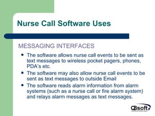Nurse call software where and why | PPT