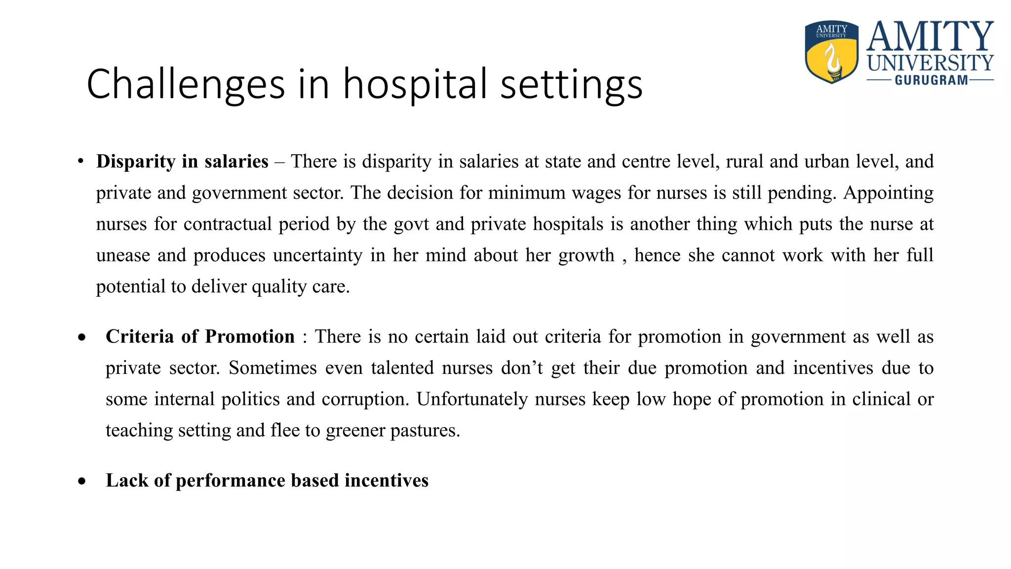 Issues and Challenges in Nursing Profession | PDF