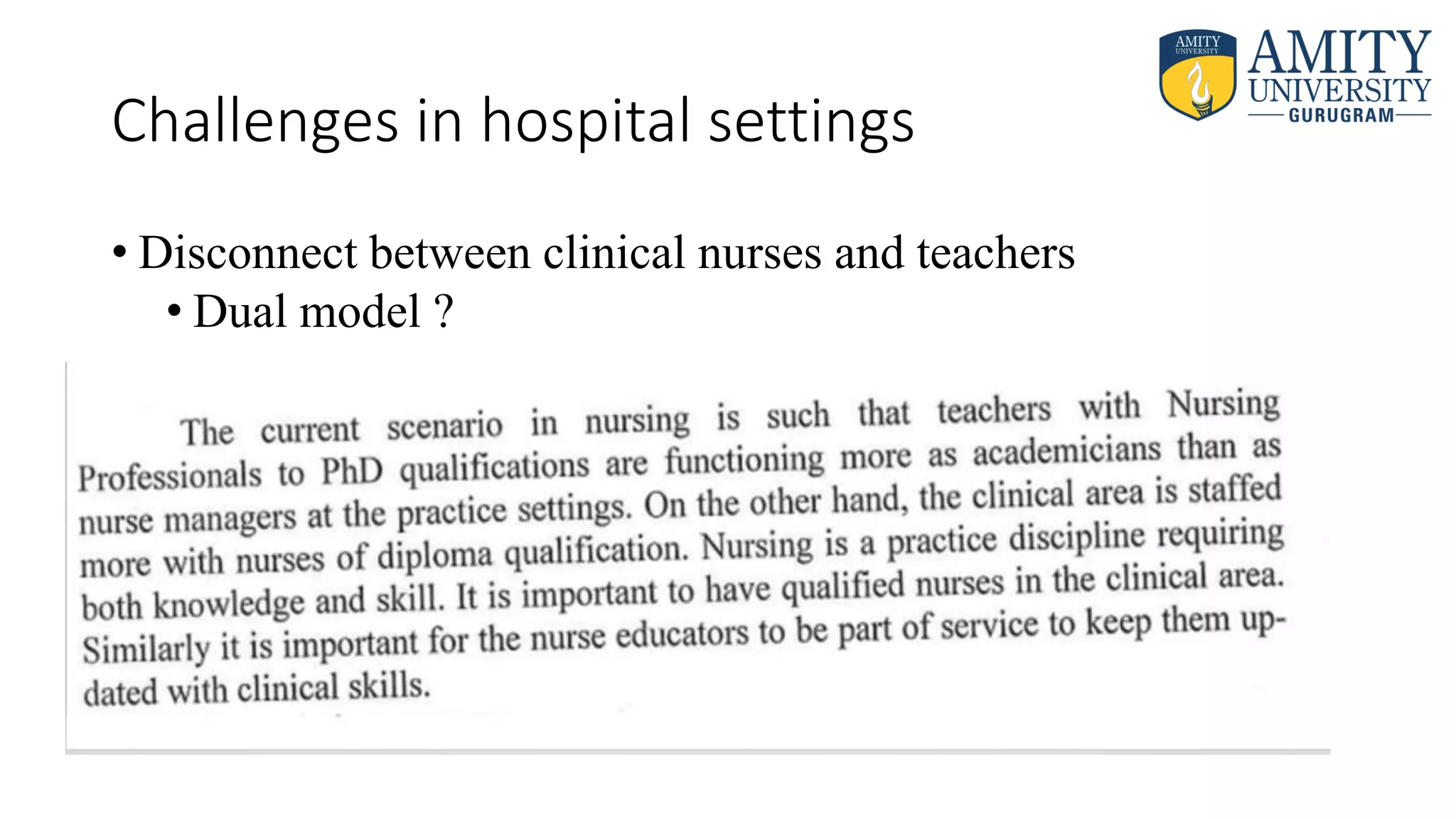 Issues and Challenges in Nursing Profession | PDF