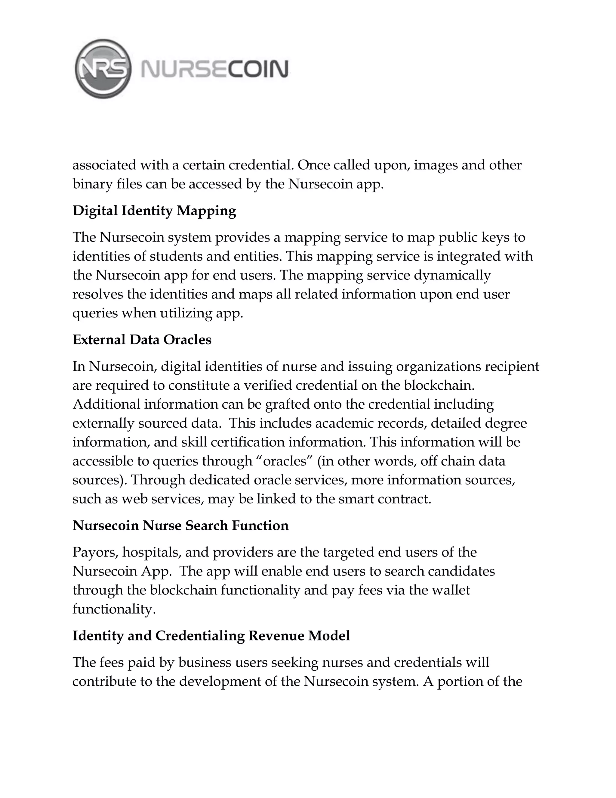 Nursecoin technology platform overview | PDF | Internet | Computing