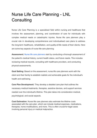Nurse Life Care Planning - LNL Consulting.pdf
