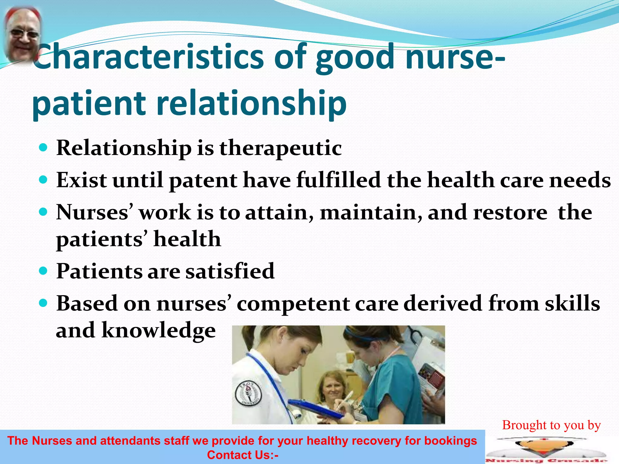 Nurse – patient relationship | PPTX