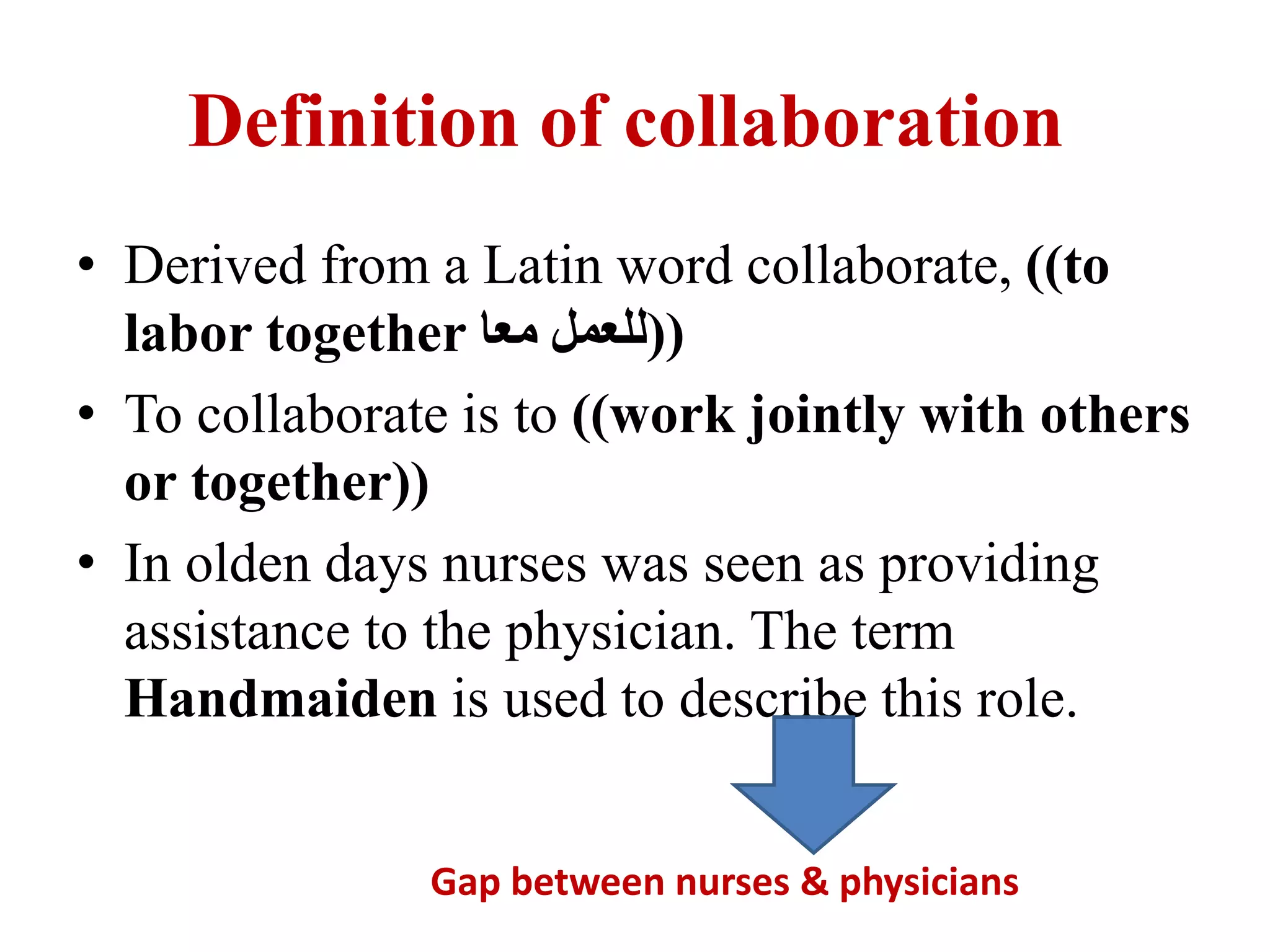 Nurse physician collaboration in health care | PPTX