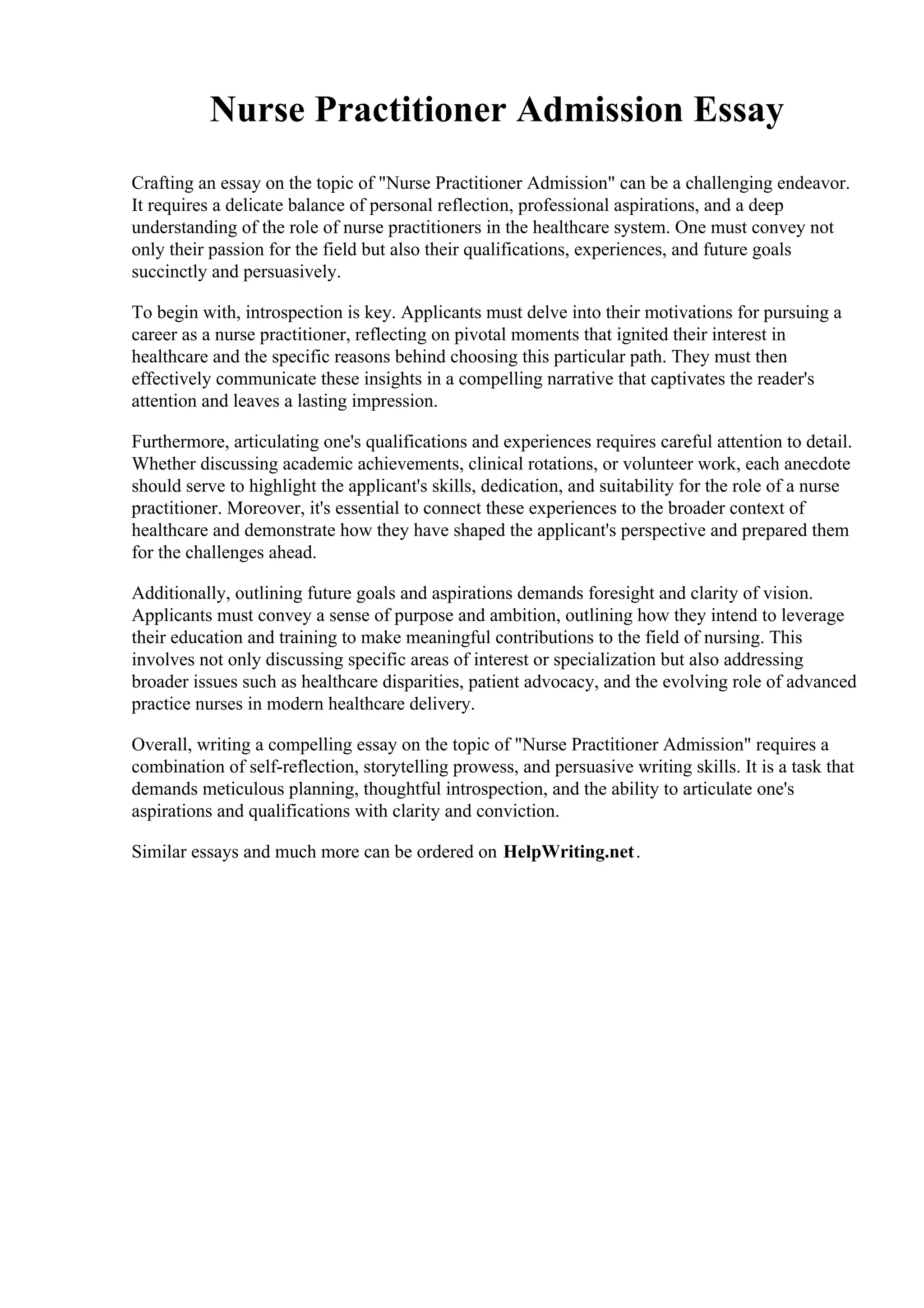 Nurse Practitioner Admission Essay.pdf