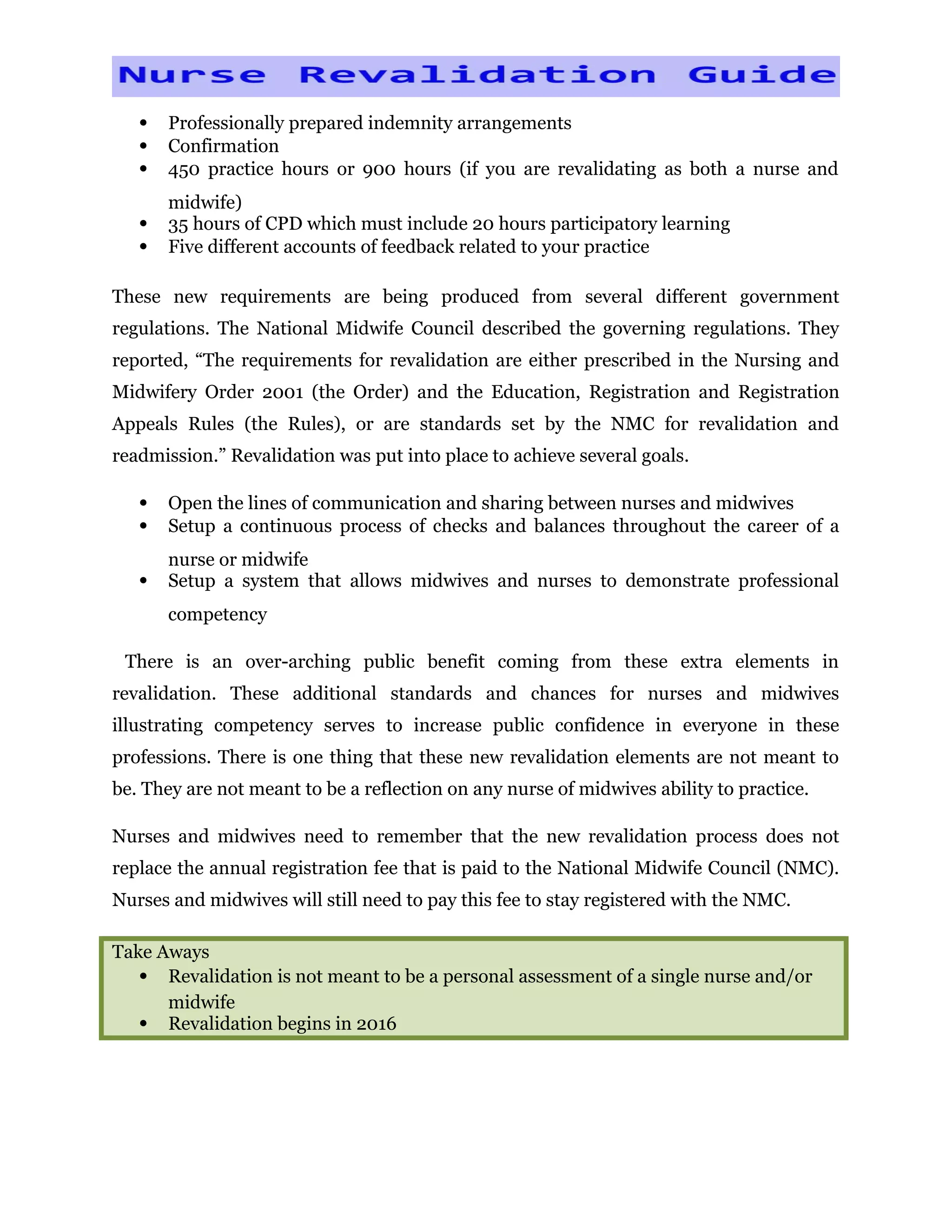 Nurse revalidation | PDF | Pregnancy | Reproductive Health