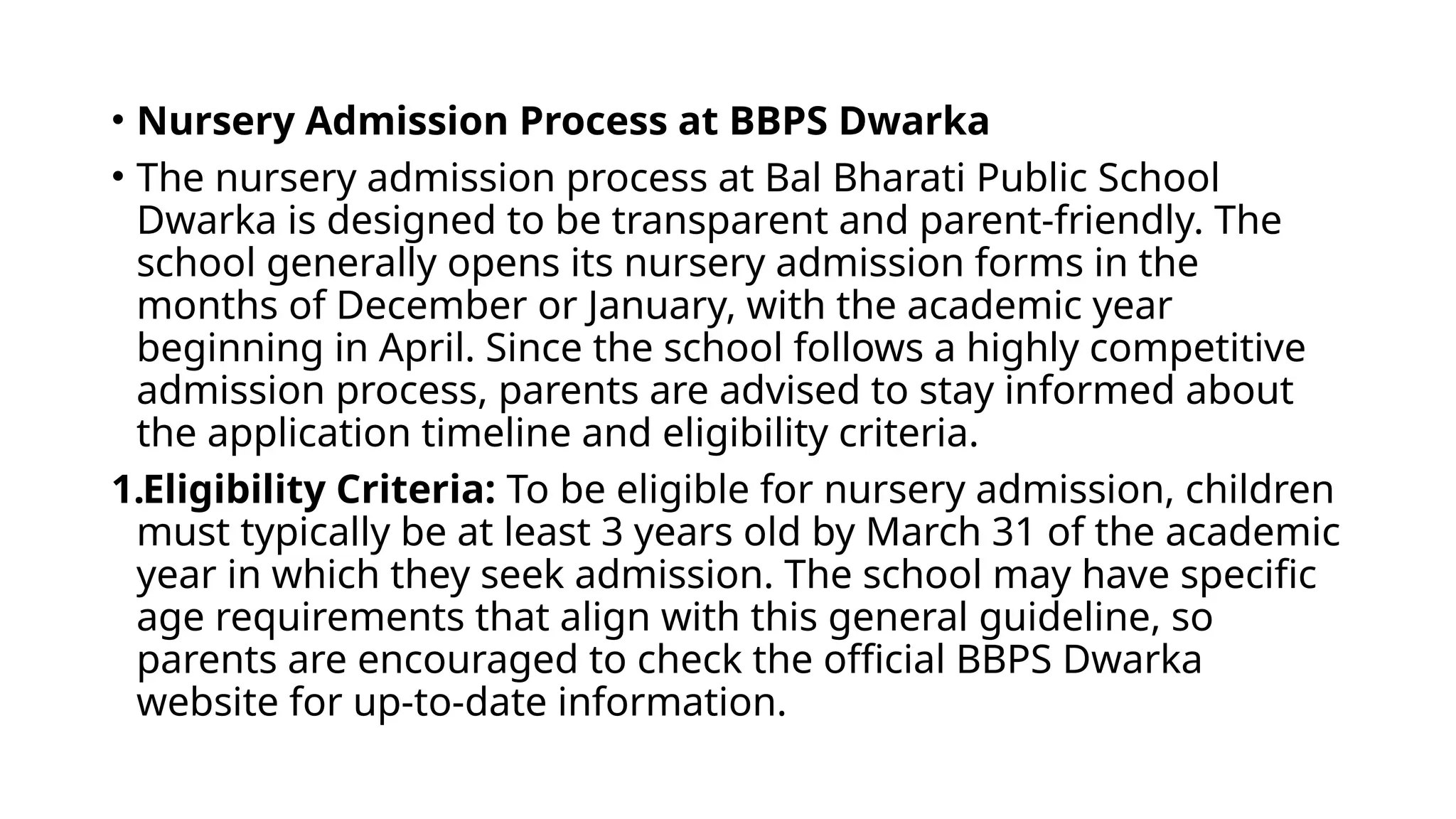 Nursery Admissions at BBPS Dwarka The Gateway to Academic Excellence.pptx