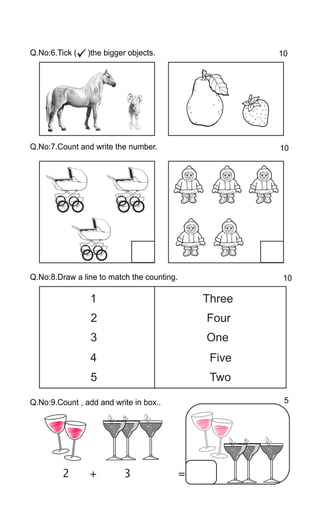 Nursery all papers | PDF | Educational Assessment | Education
