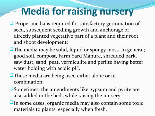 Nursery management part 1 | PPT