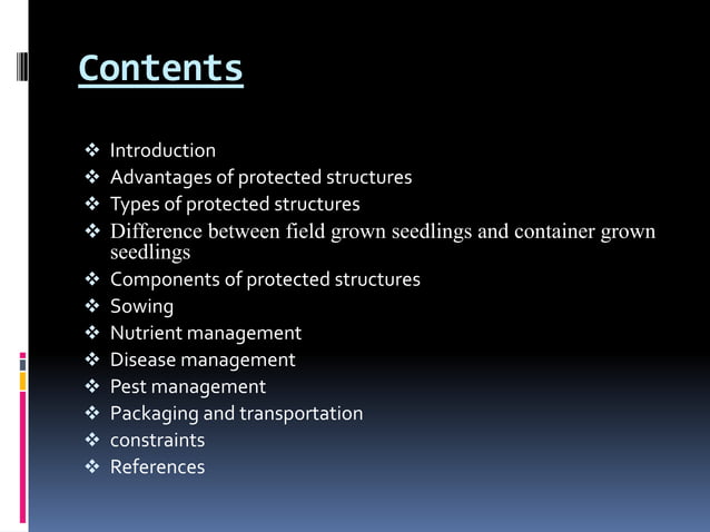 Nursery raising under protected structures | PPTX | Agriculture ...