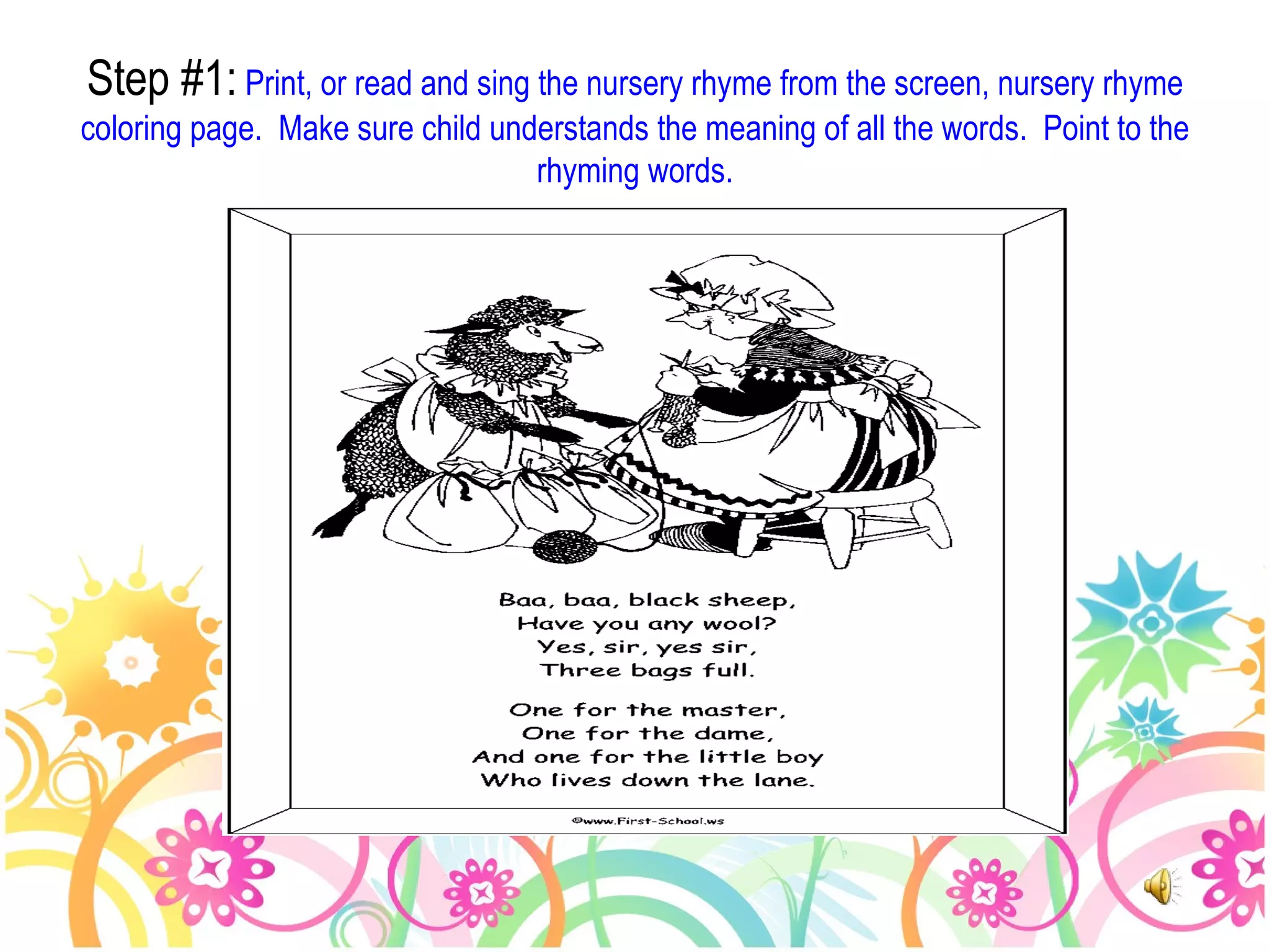 Nursery rhyme activities | PPT