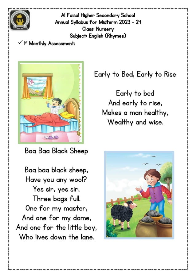 Nursery Syllabus 2023 - 24.pdf | Religion & Spirituality