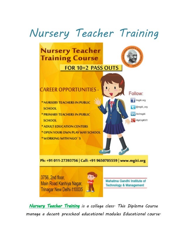 Nursery Teacher Training nursery-teacher-training