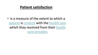 Nurse satisfaction and patient satisfaction | PPTX