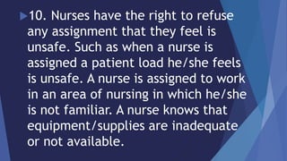 Nurse’s Bill of Rights | PPTX