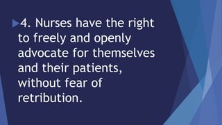 Nurse’s Bill of Rights | PPTX