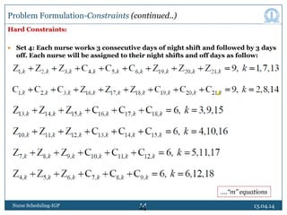Nurse schedule goal programming (Cyclical) | PPTX
