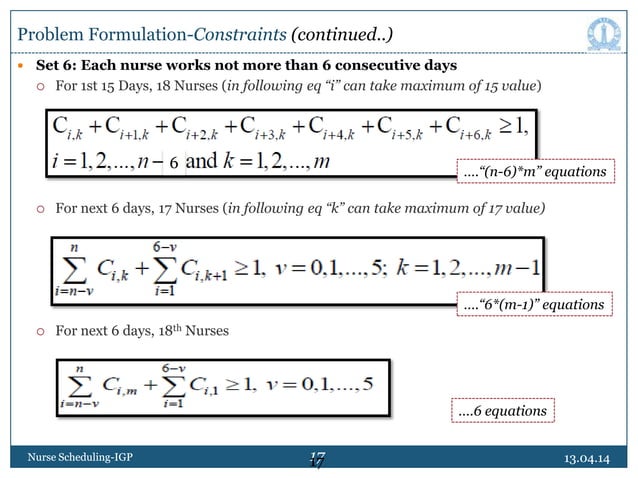 Nurse schedule goal programming (Cyclical) | PPTX | Business | Business ...
