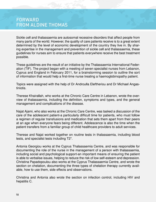 A Guide for the Haemoglobinopathy Nurse (2013) | PDF