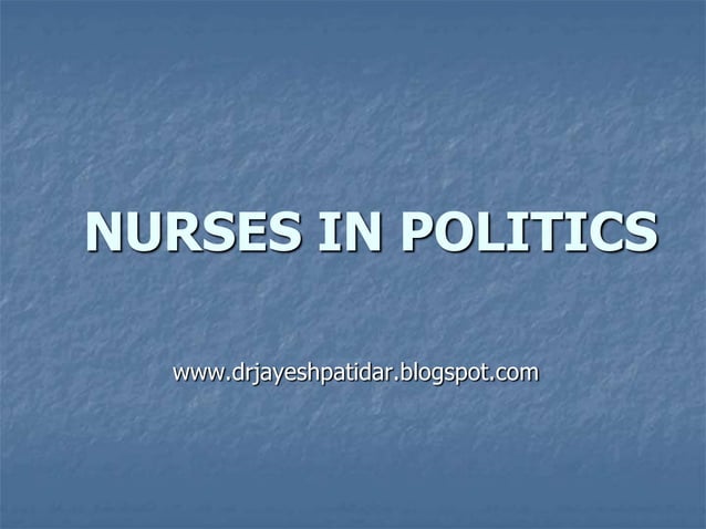 Nurses in politics | PPSX