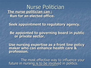 Nurses in politics | PPSX