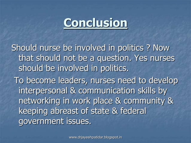 Nurses in politics | PPSX