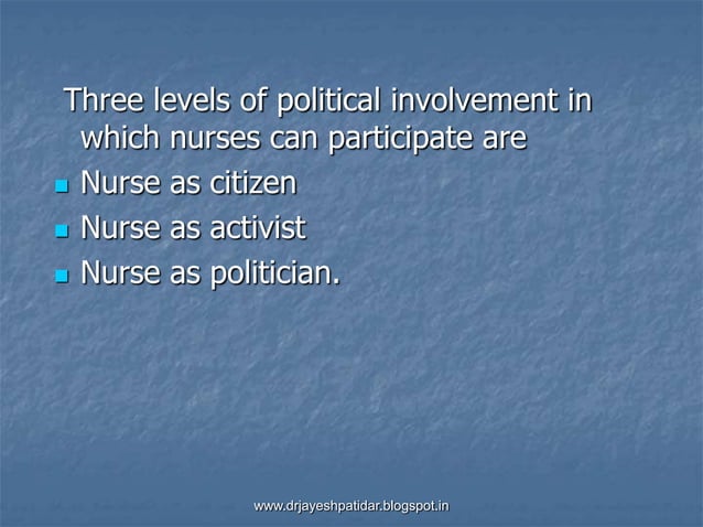 Nurses in politics | PPSX
