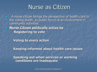 Nurses in politics | PPSX