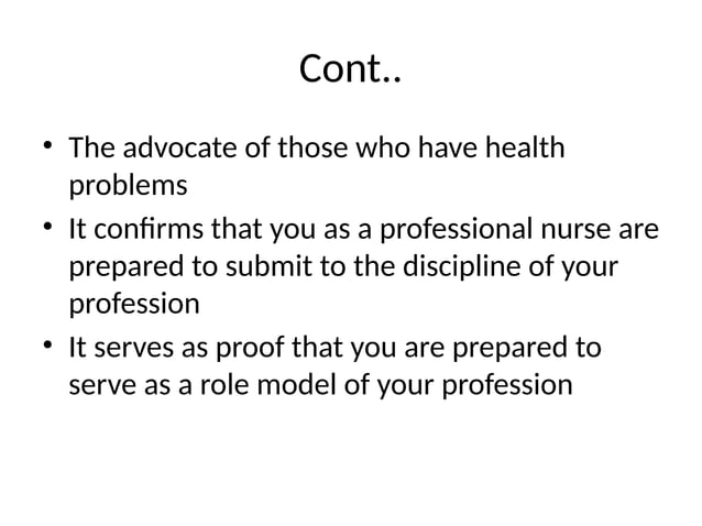 NURSES PLEDGE AS A REGISTERED PROFESSIONAL .pptx | Medical Health