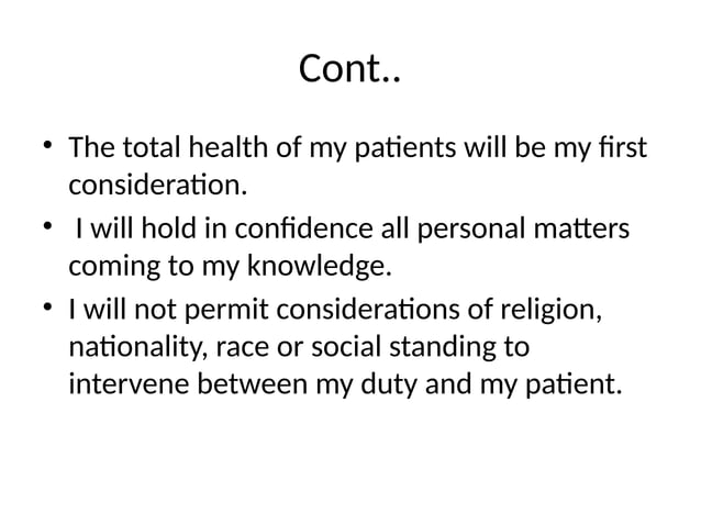 NURSES PLEDGE AS A REGISTERED PROFESSIONAL .pptx | Medical Health