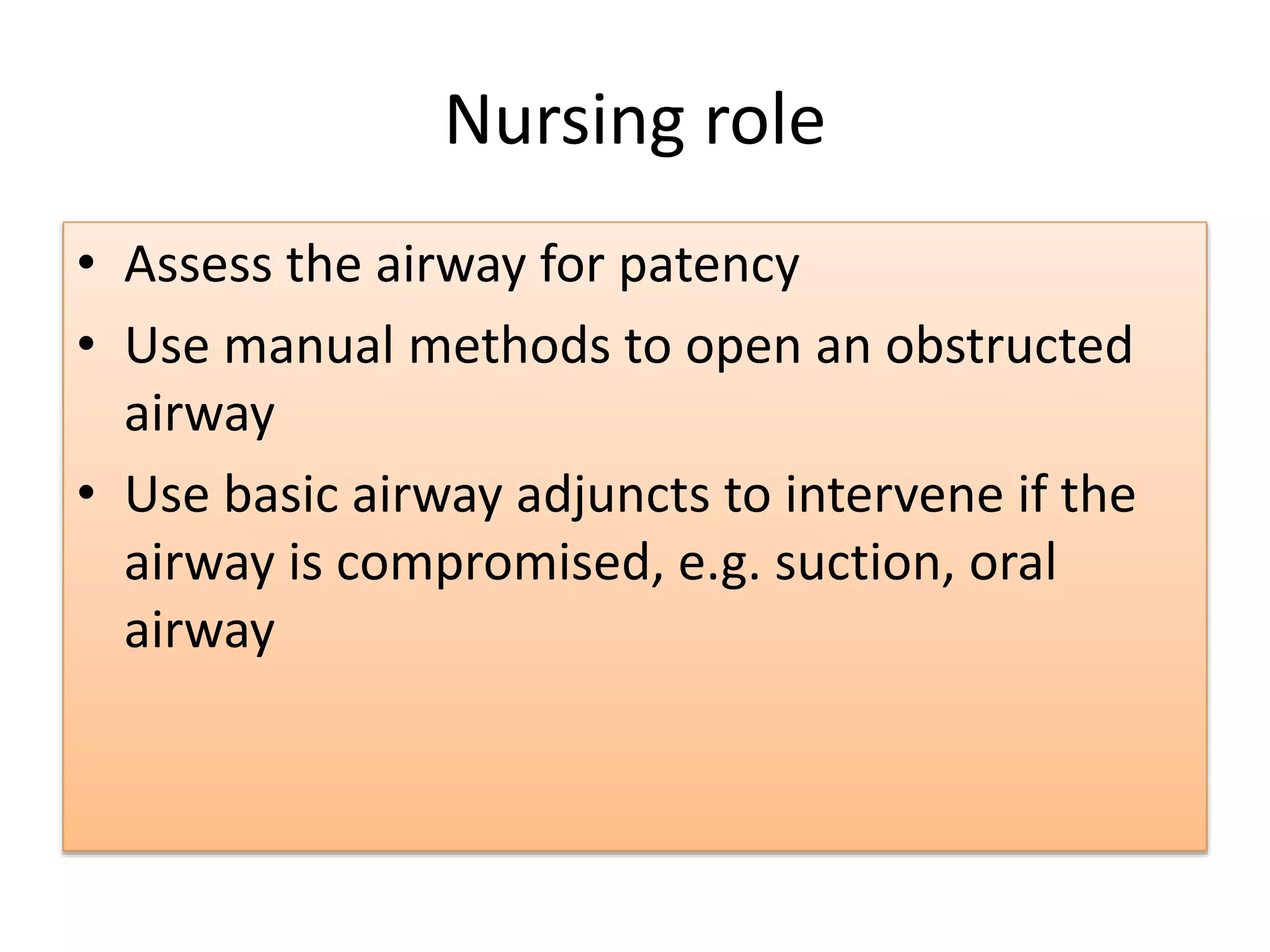 Nurses role in airway management | PPTX