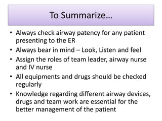 Nurses role in airway management | PPTX