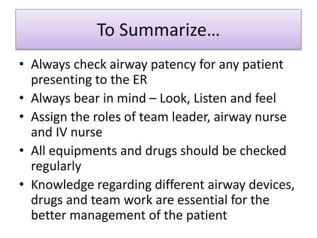 Nurses role in airway management | PPTX