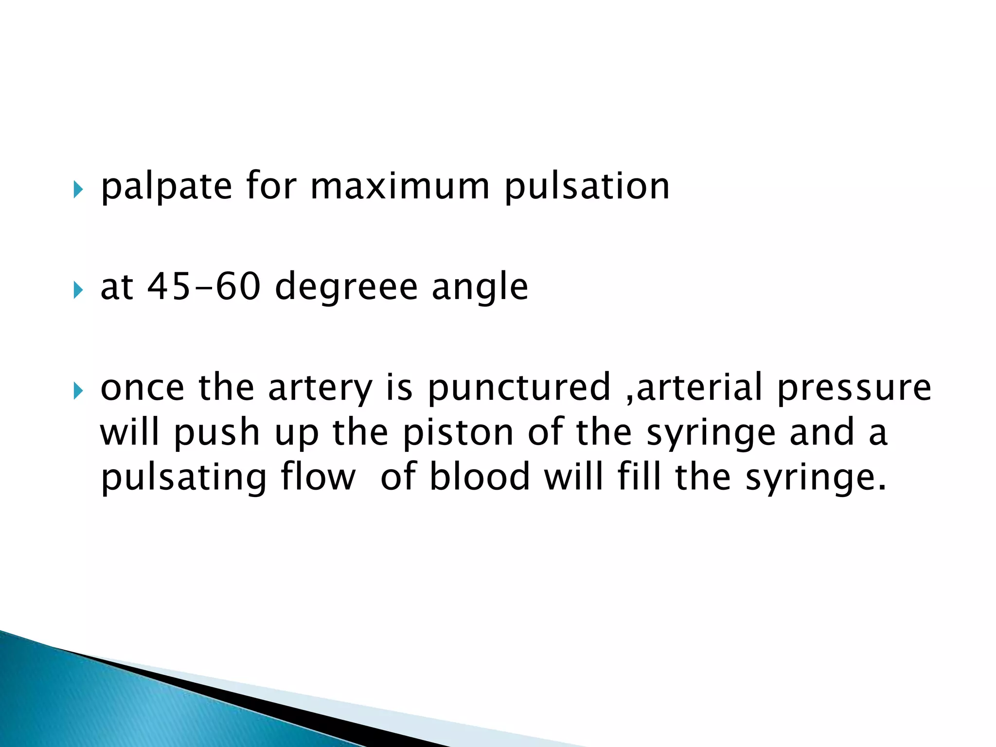 Nurses role in arterial puncture and abg analysis | PPTX