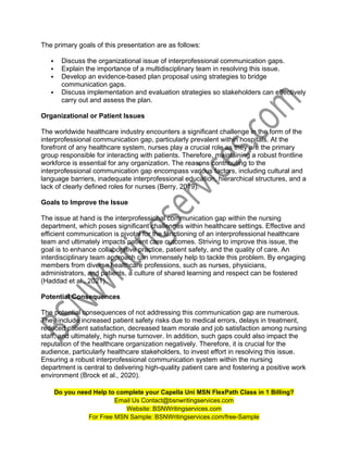 NURS FPX 4010 assessment 4 stakeholder presentation.docx