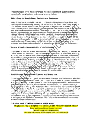 NURS FPX 4030 assessment 2 determining the credibility of evidence and ...