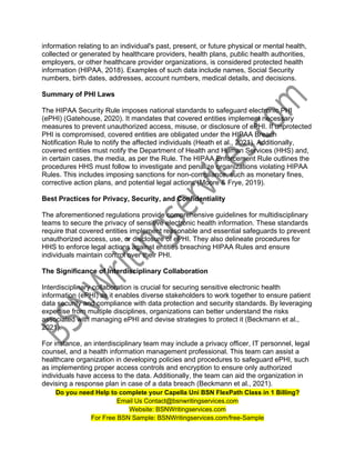 NURS FPX 4040 assessment 2 protected health information phi privacy ...