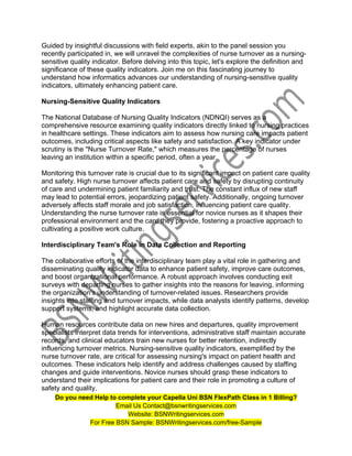 NURS FPX 4040 assessment 4 informatics and nursing sensitive quality ...