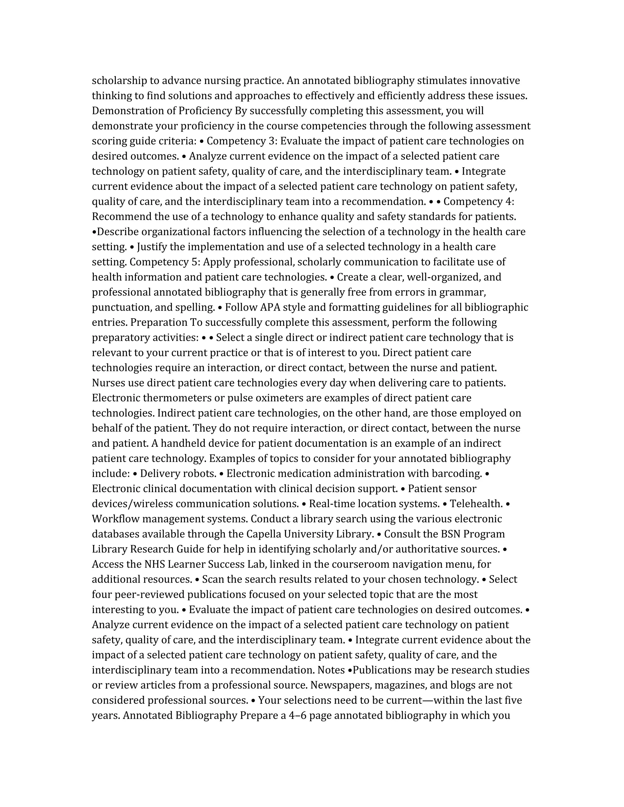 NURS FPX 4040 Capella University Technology in Nursing Annotated ...