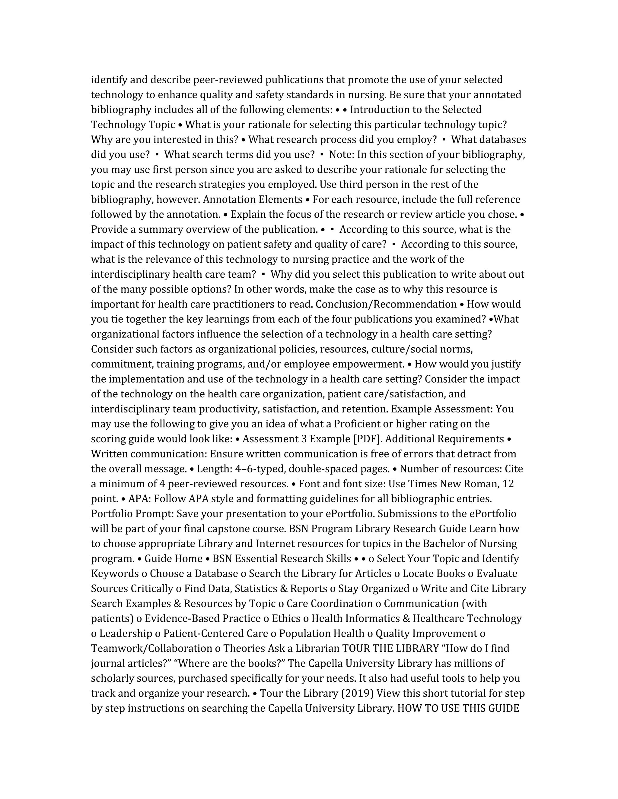 NURS FPX 4040 Capella University Technology in Nursing Annotated ...