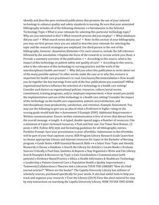 NURS FPX 4040 Capella University Technology in Nursing Annotated ...