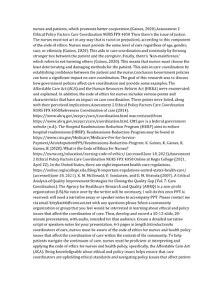 NURS FPX 4050 Assessment 2 Ethical Policy Factors Care Coordination.docx