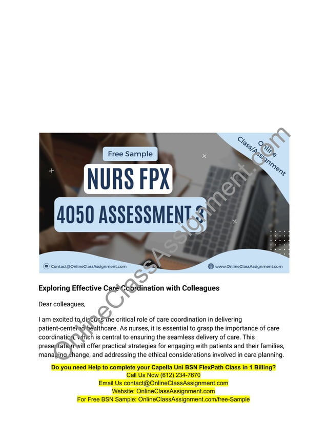 nurs fpx 4050 assessment 3 care coordination presentation to colleagues.pdf